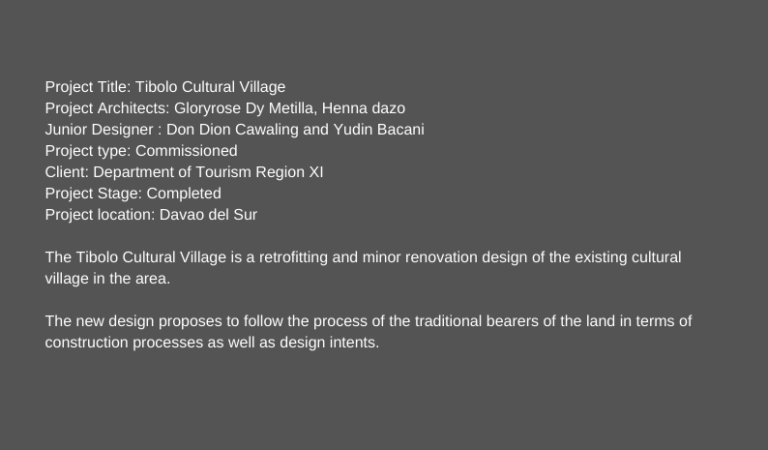 Tibolo Cultural Village - Swito Architecture Designs